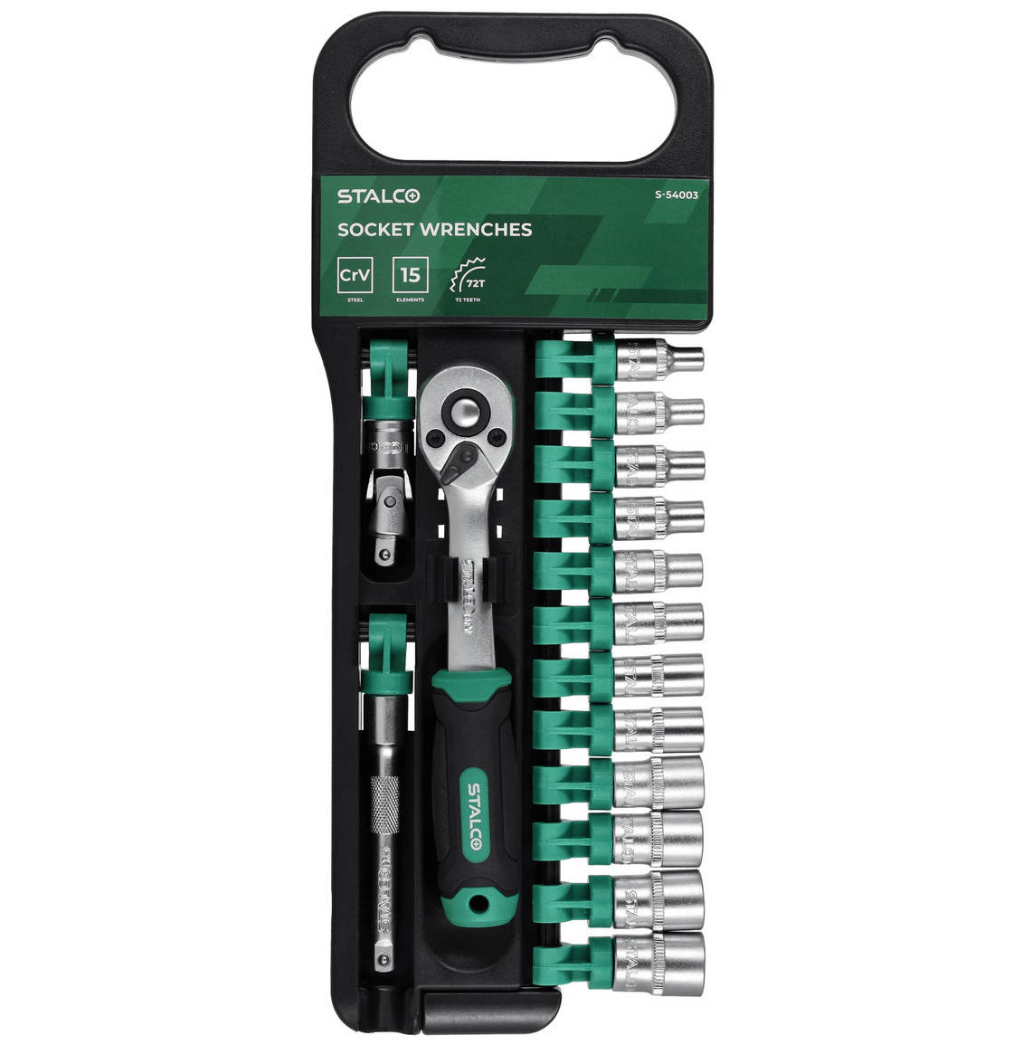 Stalco S-54003 Zestaw nasadek z grzechotką 15 elem - Narzędzia ręczne ...